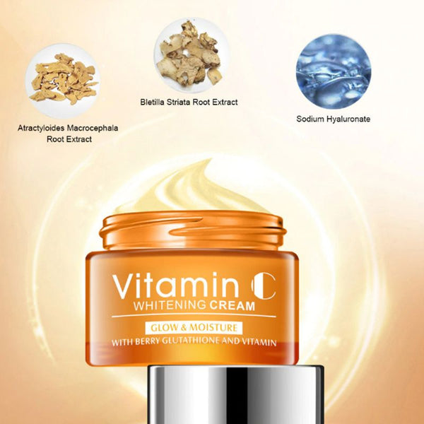 DISAAR Vitamin C Whitening Cream With Hyaluronic Acid for Radiant Skin ...