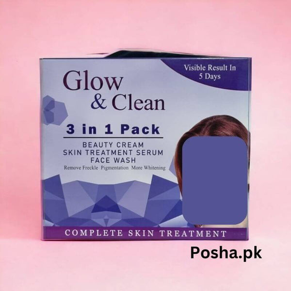 Glow and Clean Whitening Kit 3 in 1 Pack – Posha.Pk